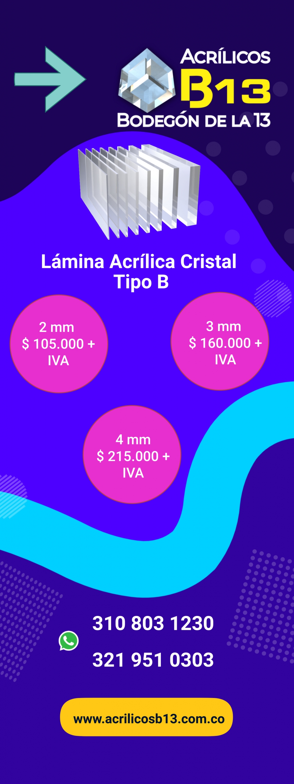 Lámina Acrílica Cristal Acrilicos Bodegon De La 13